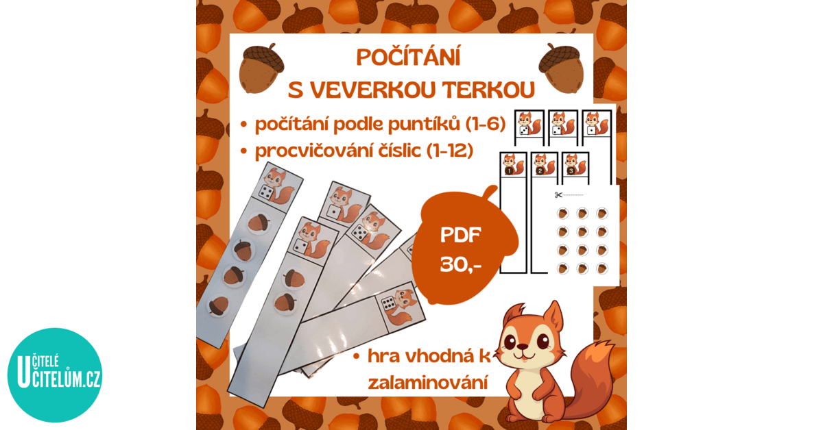 Počítání s veverkou Terkou - Nezařazené k předmětu | UčiteléUčitelům.cz